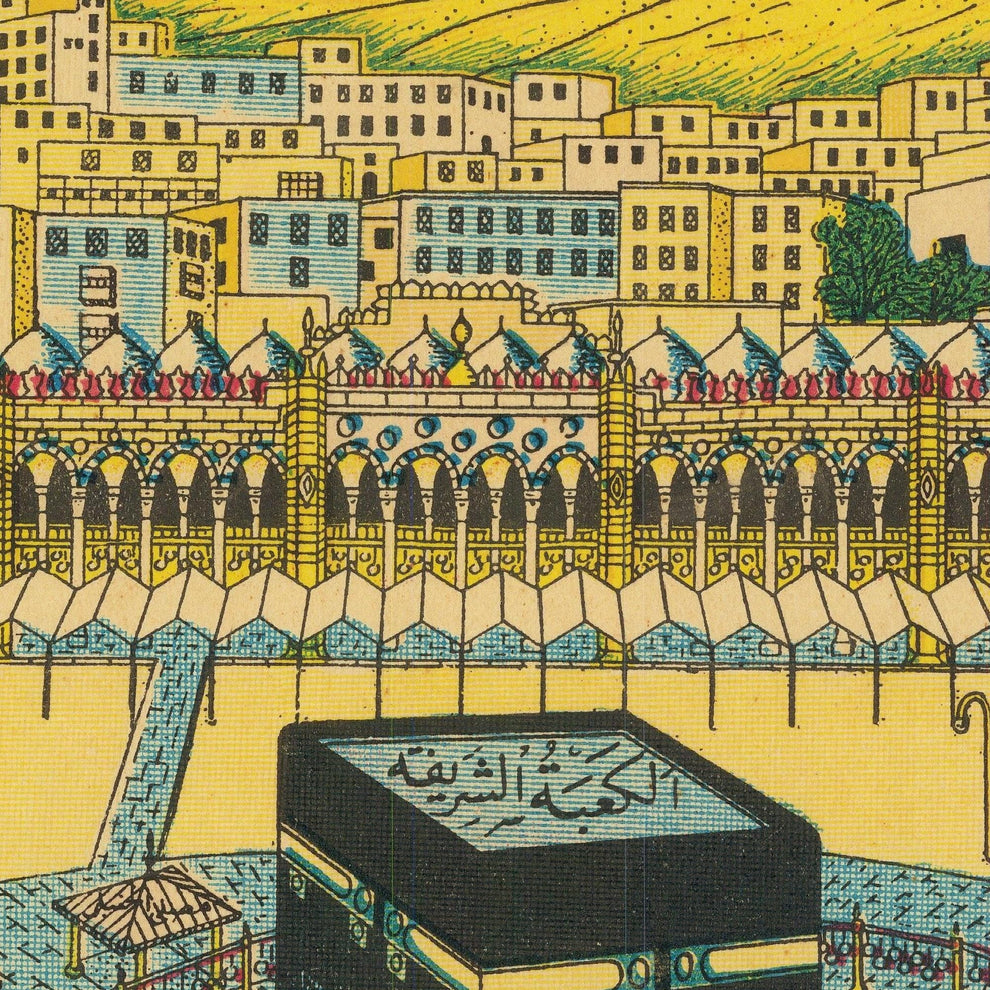 Old map of Mecca and the Kaaba, 1930 – PrintsXXL
